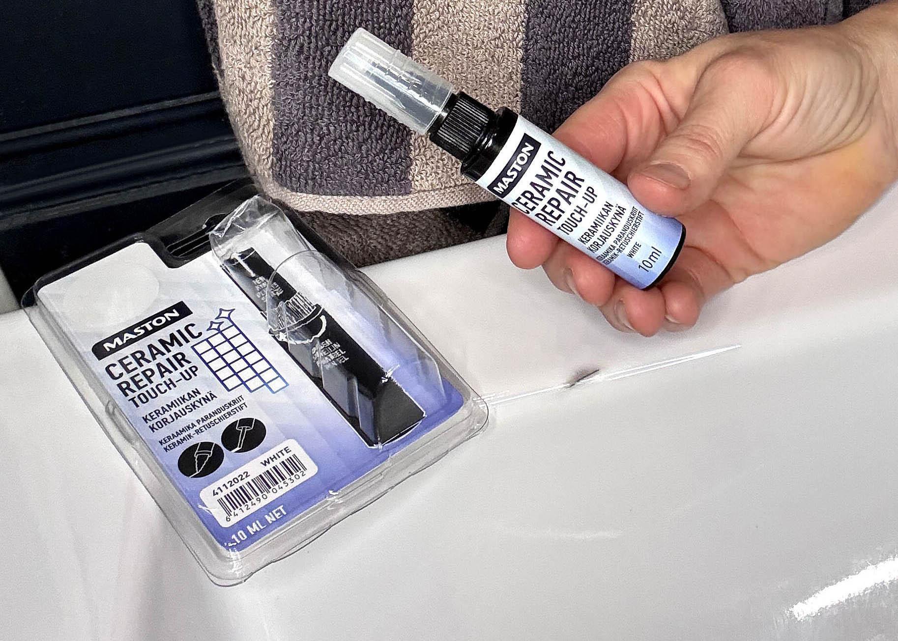 How to repair scratches in a white ceramic sink or toilet - Maston